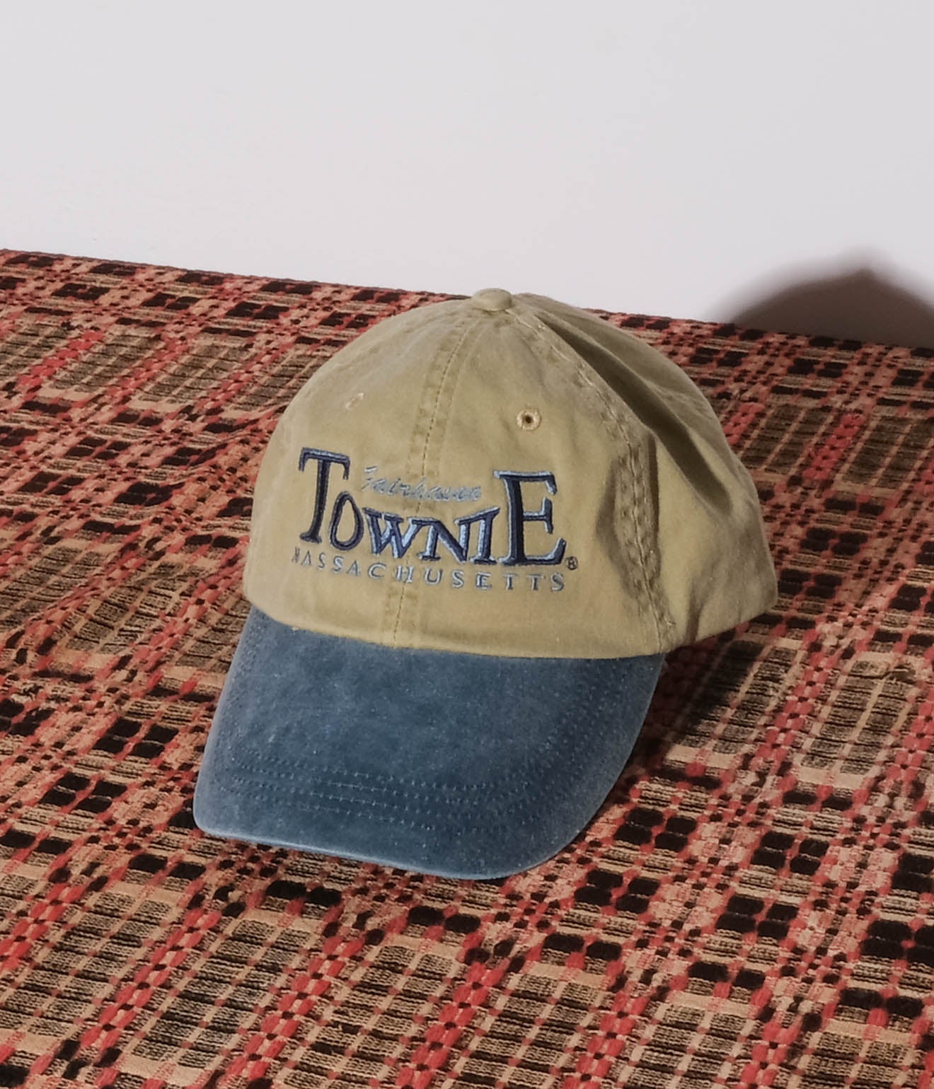 "Vintage Cap" (Beige×Blue) – Lakewood Clothing