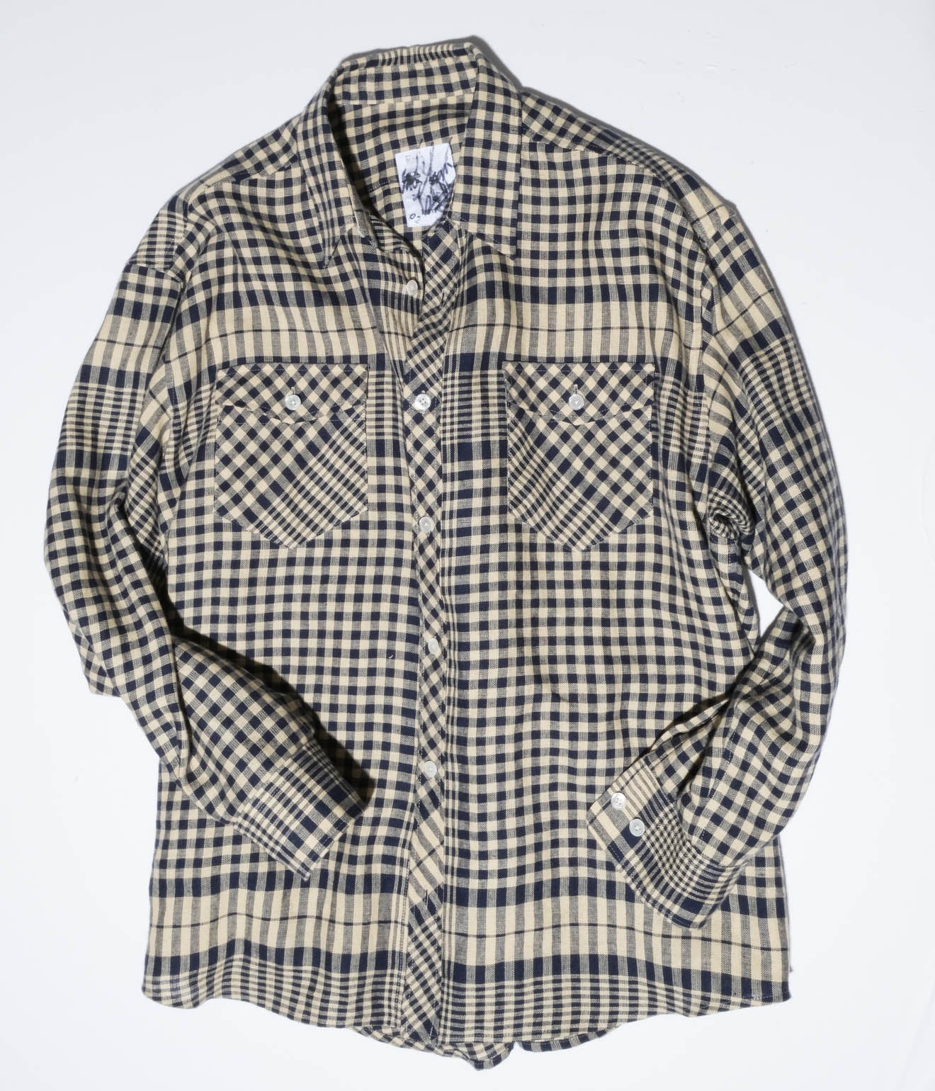 I am dork "Big Work Shirt" (Beige Check) – Lakewood Clothing