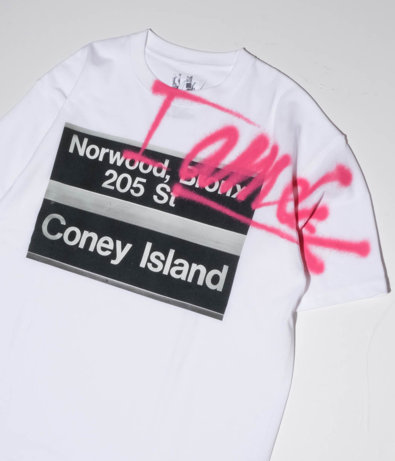 I am dork " Coney Island Print T-Shirt" (White) – Lakewood Clothing
